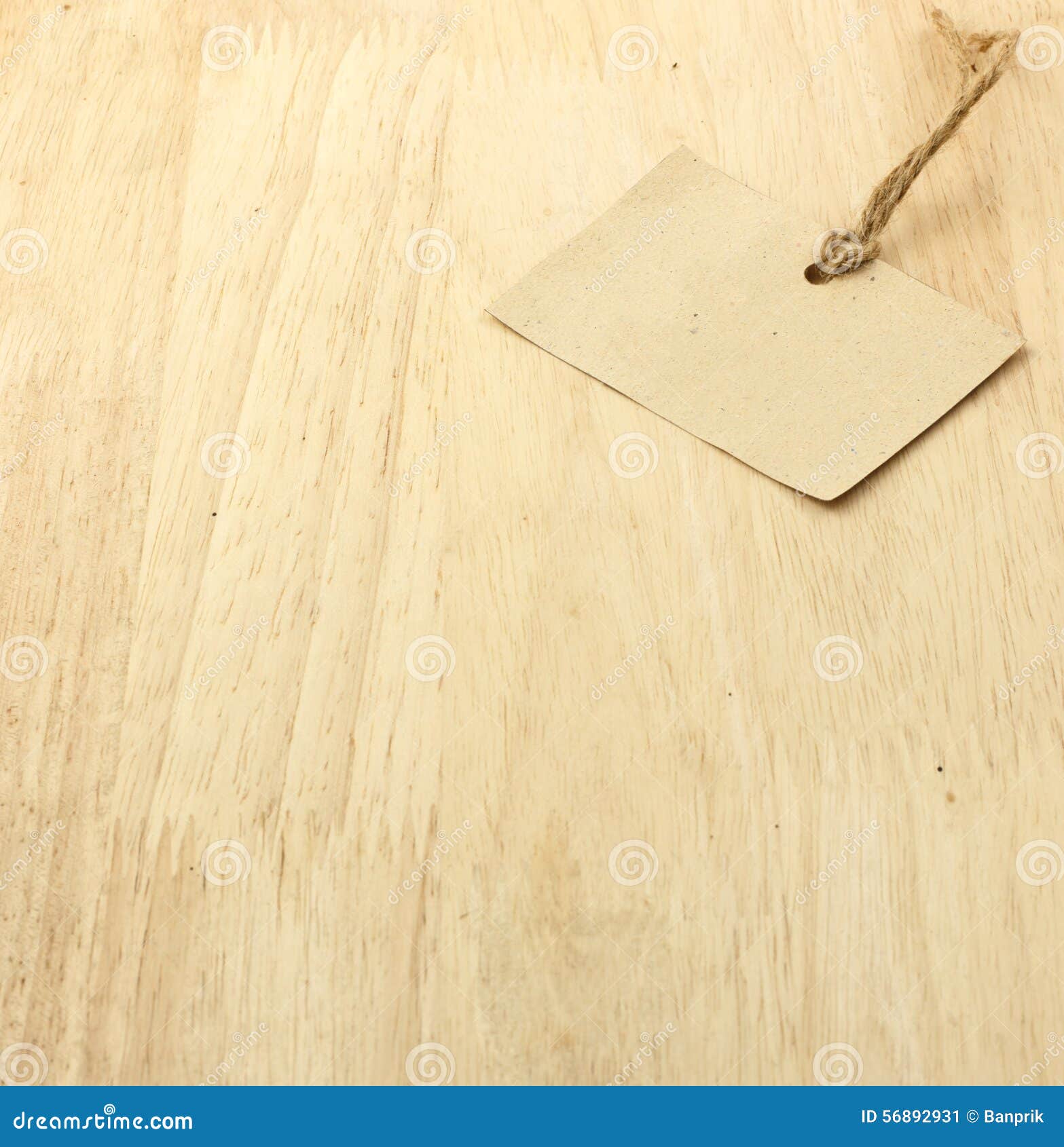 Brown tag on wood stock image. Image of string, wooden - 56892931