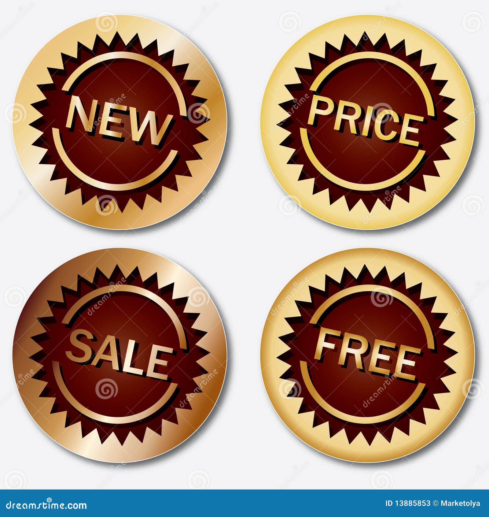 Brown tags stock vector. Illustration of flier, advertising - 13885853