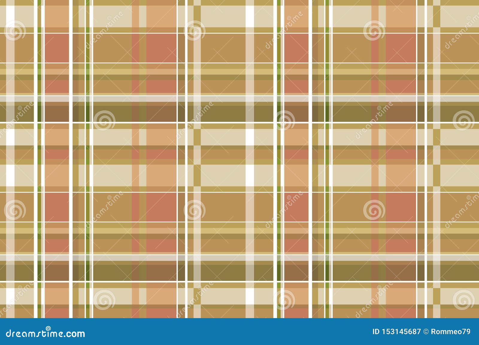 Brown Tartan Seamless Vector Pattern. Checkered Plaid Texture ...