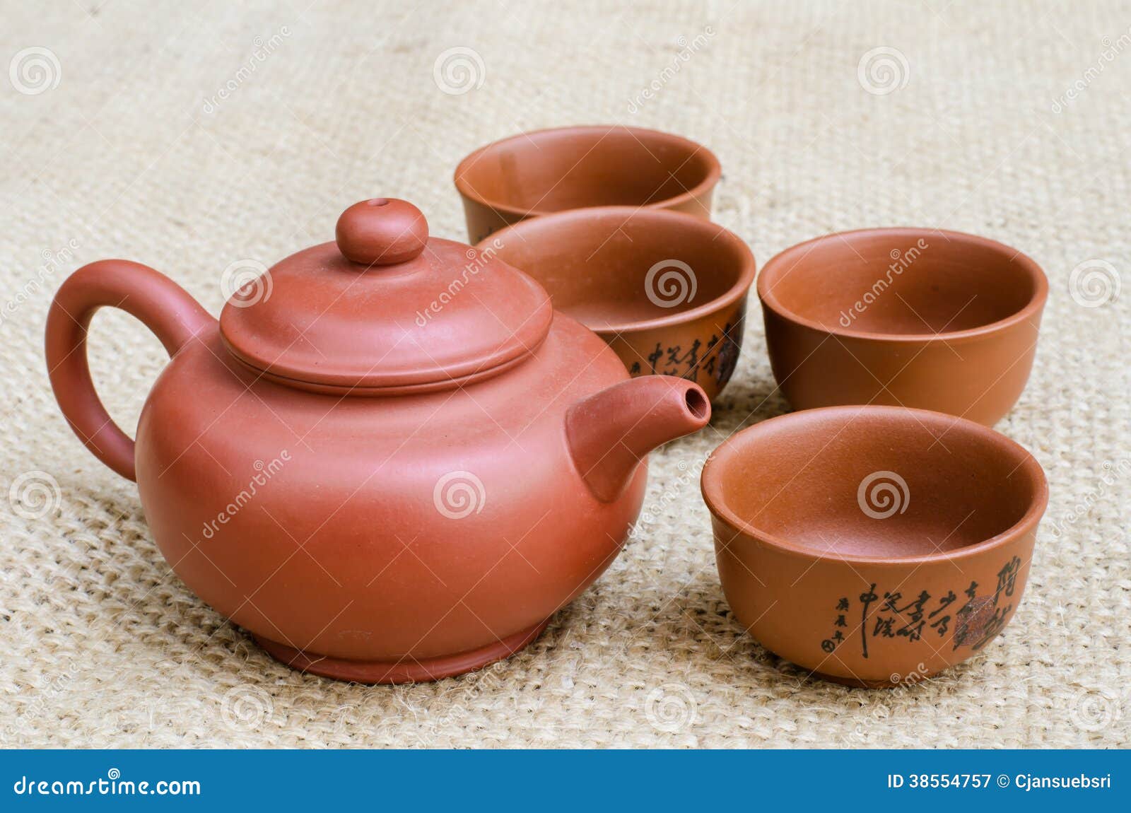 Brown Tea Set stock image. Image of drink, china, japanese - 38554757