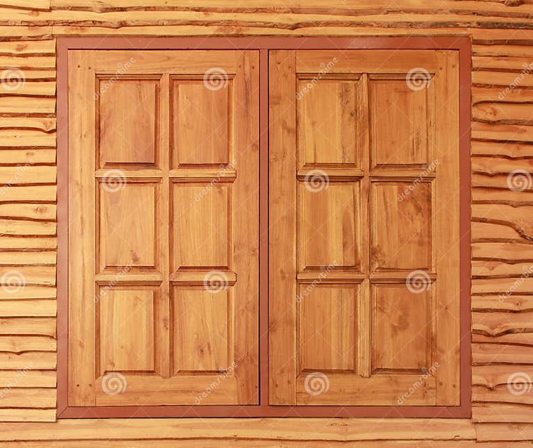 Teak wood window frame stock photo. Image of exterior - 117483190