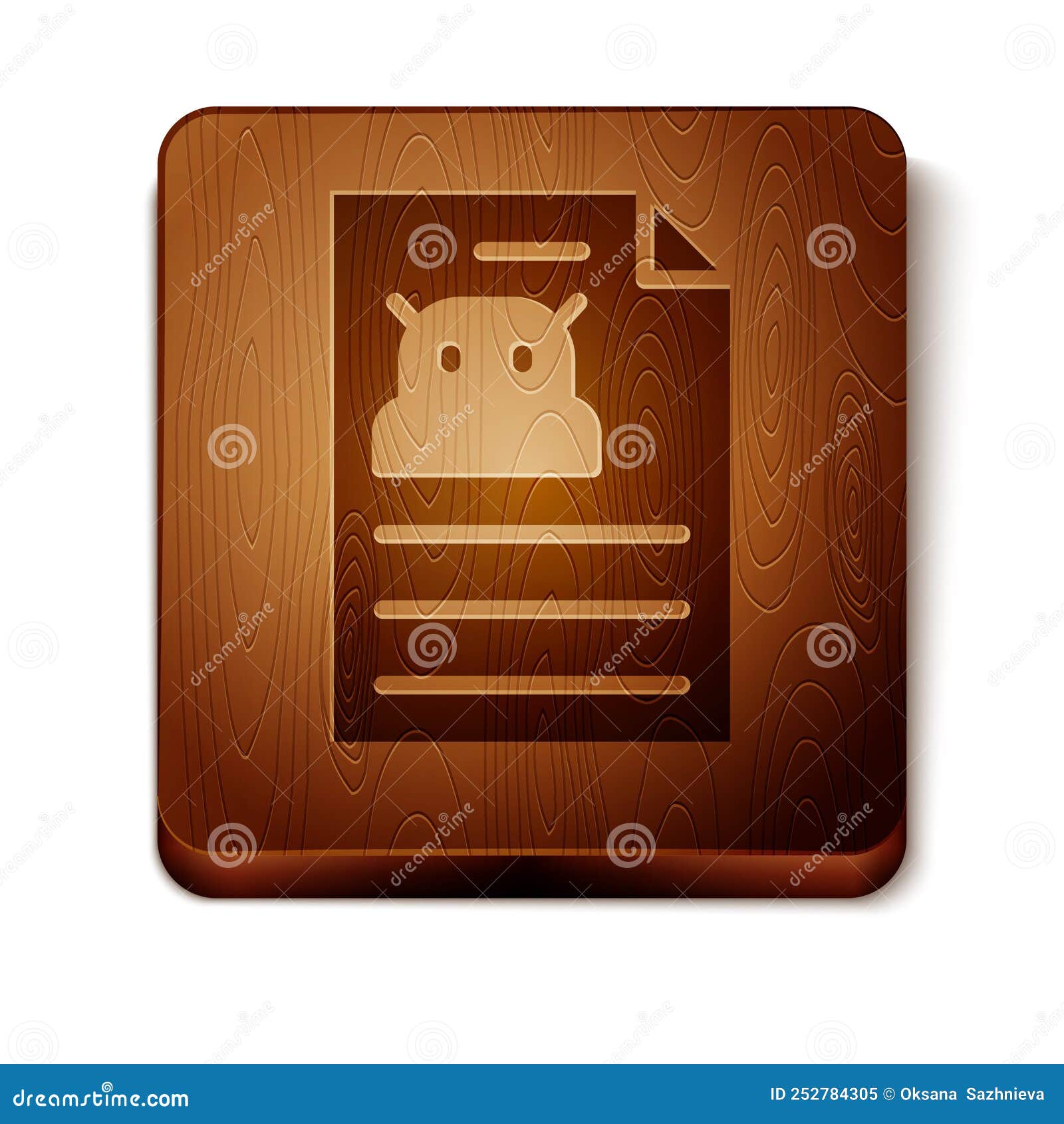 Brown Technical Specification Icon Isolated on White Background ...