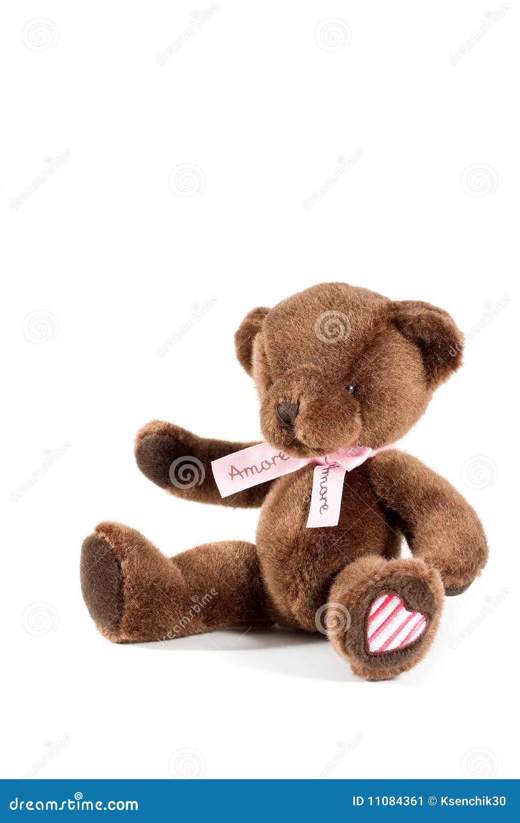 Brown teddy bear stock image. Image of pink, child, amore - 11084361