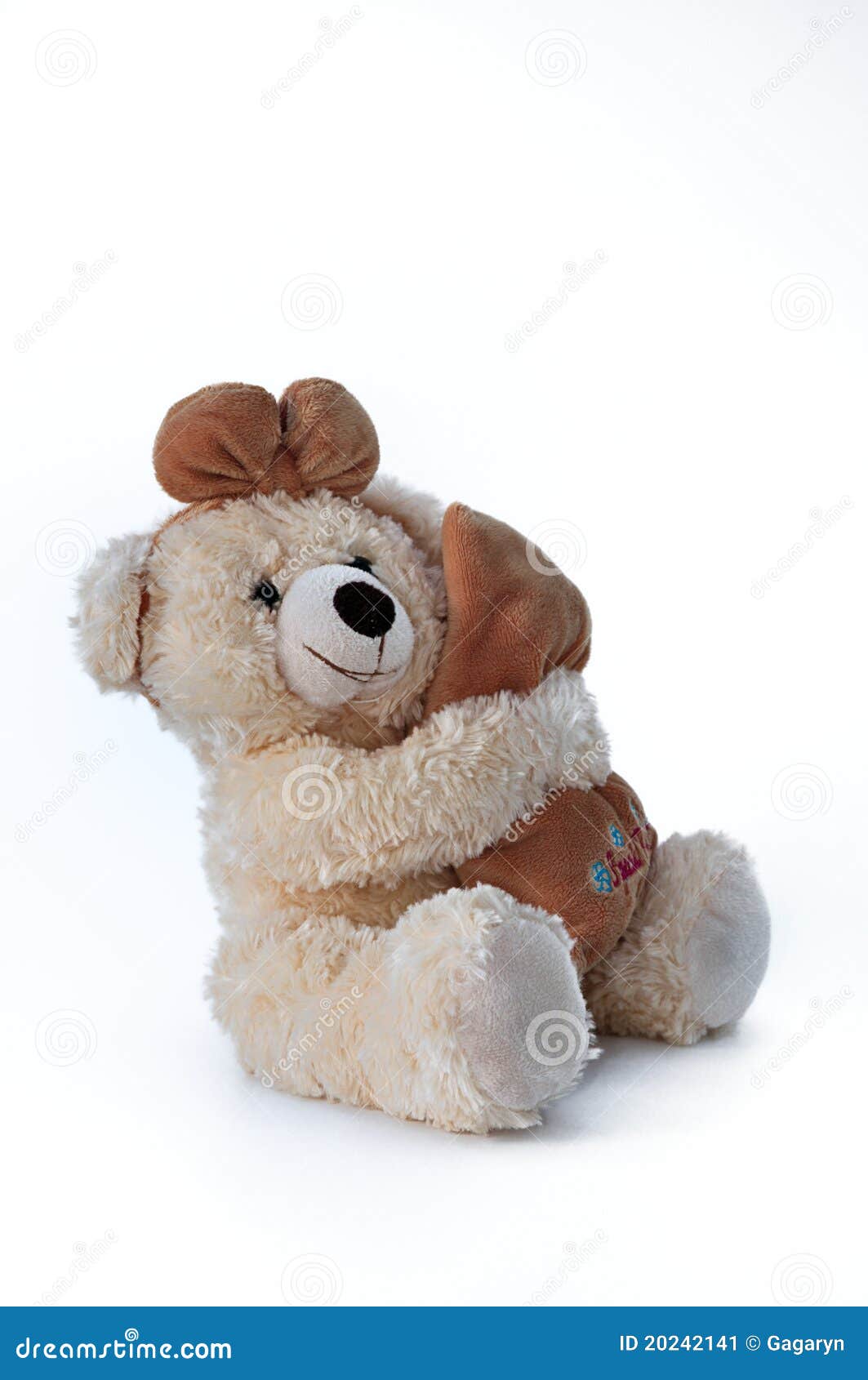 Brown teddy bear, hope. stock image. Image of clasp, prize - 20242141