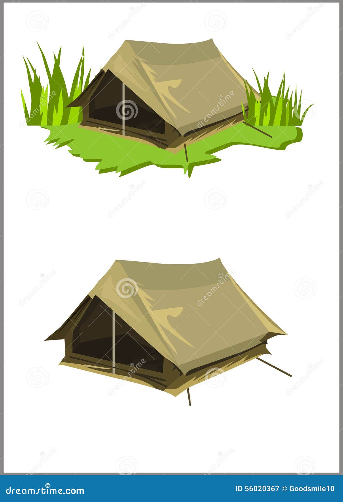 Brown tent stock vector. Illustration of recreational - 56020367