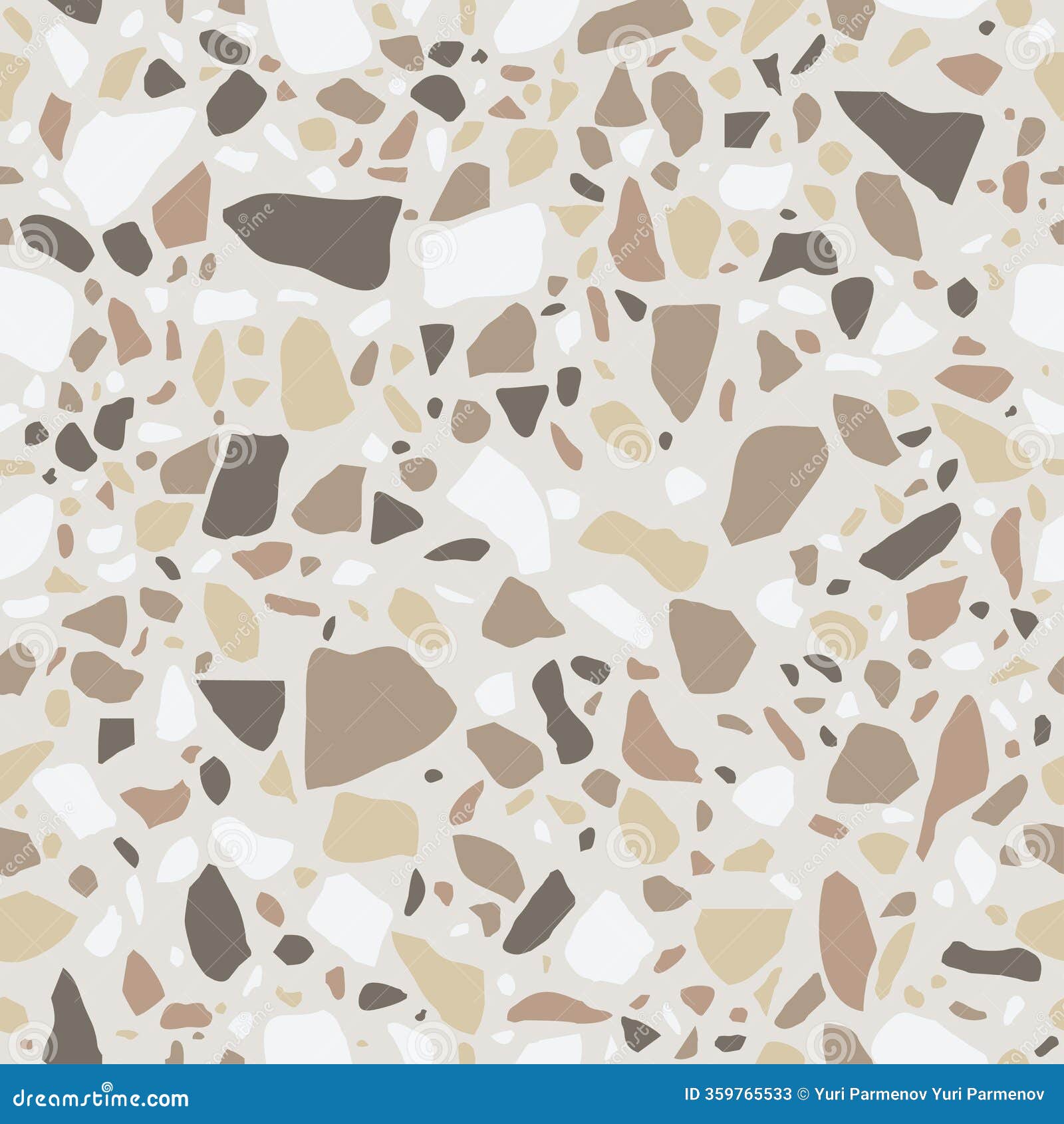 Terrazzo Seamless Pattern. Vector Flooring Background. Modern Collage ...