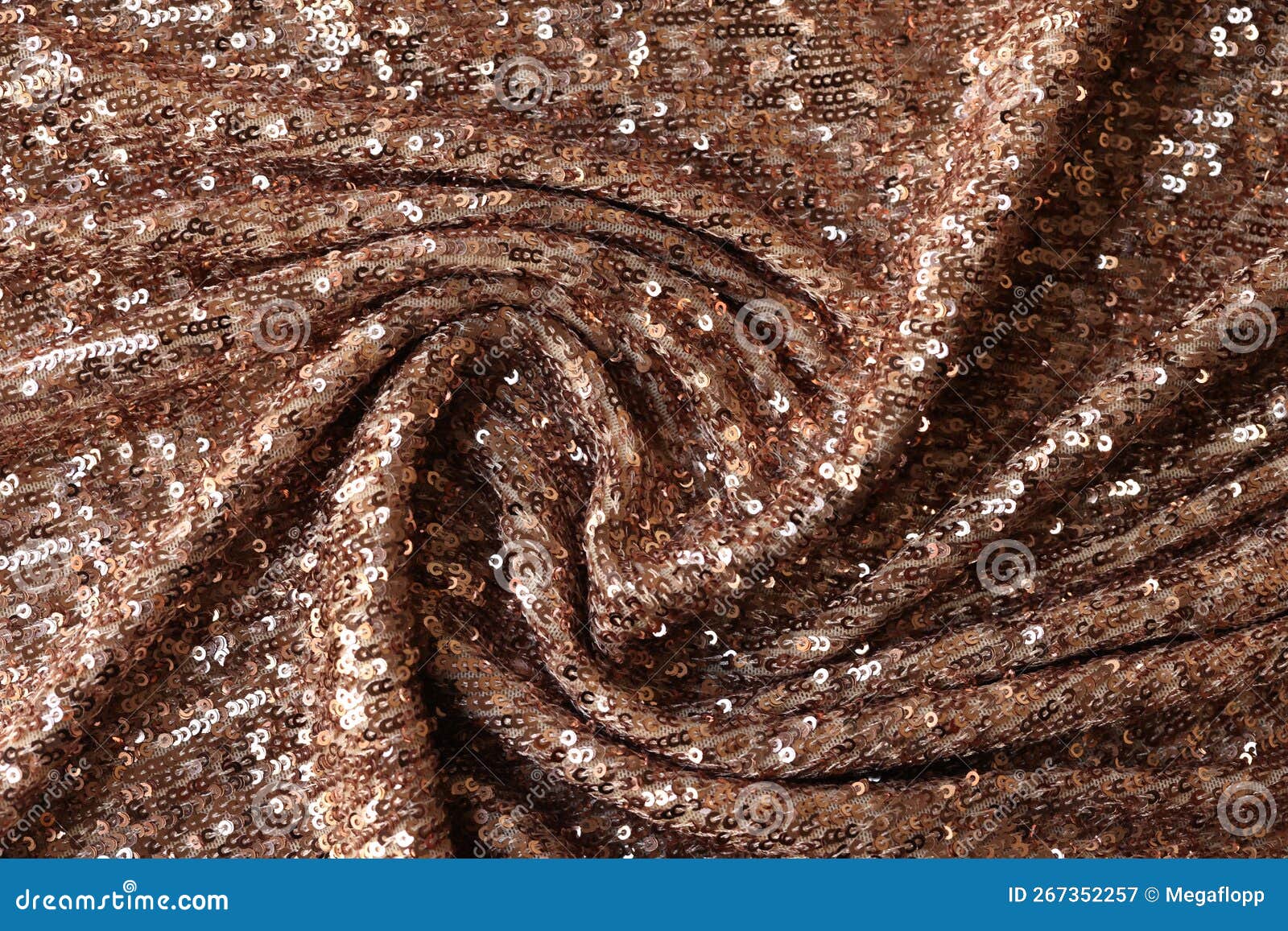Brown Textile Decorated by Plastic As Background. Stock Image - Image ...