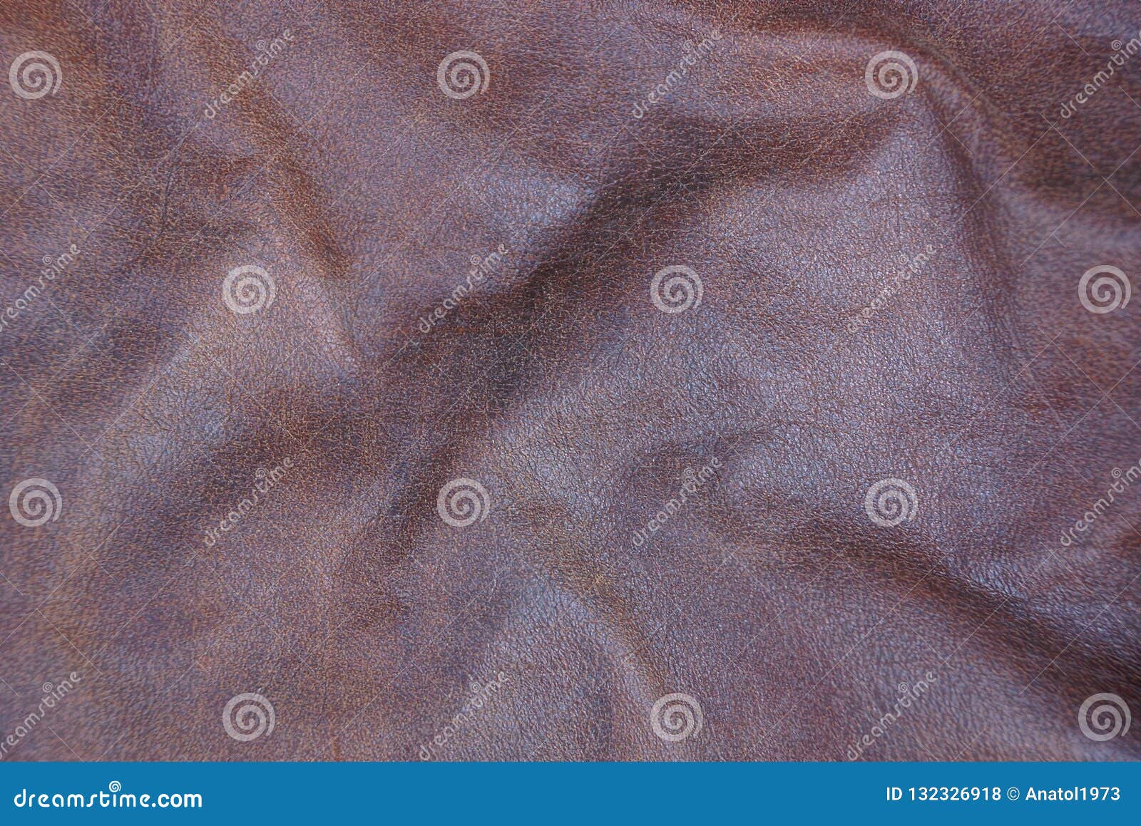 Brown Texture of Crumpled Leather on Clothes Stock Photo - Image of ...