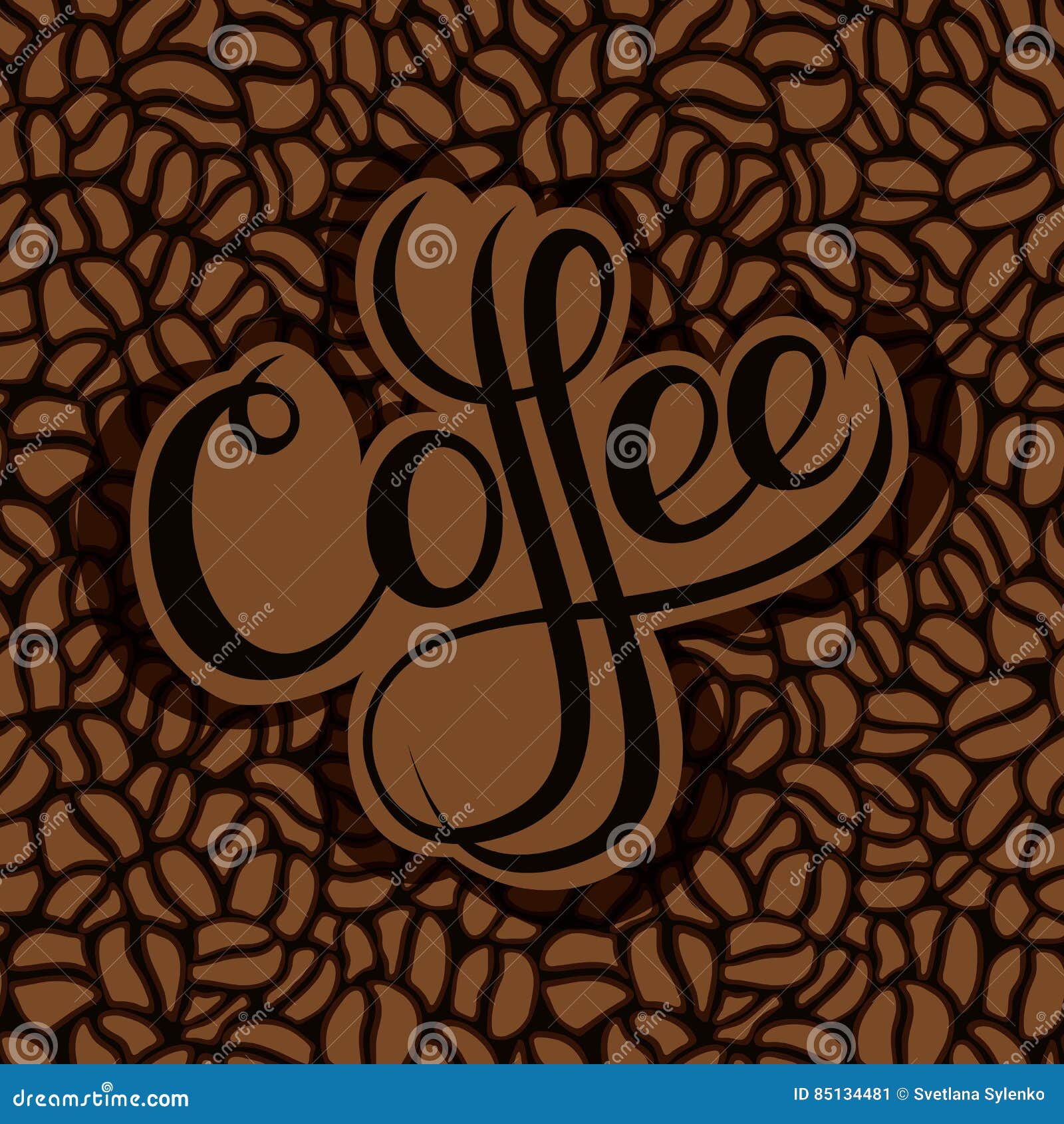 Brown Textured Background with Coffee Beans. Stock Vector ...