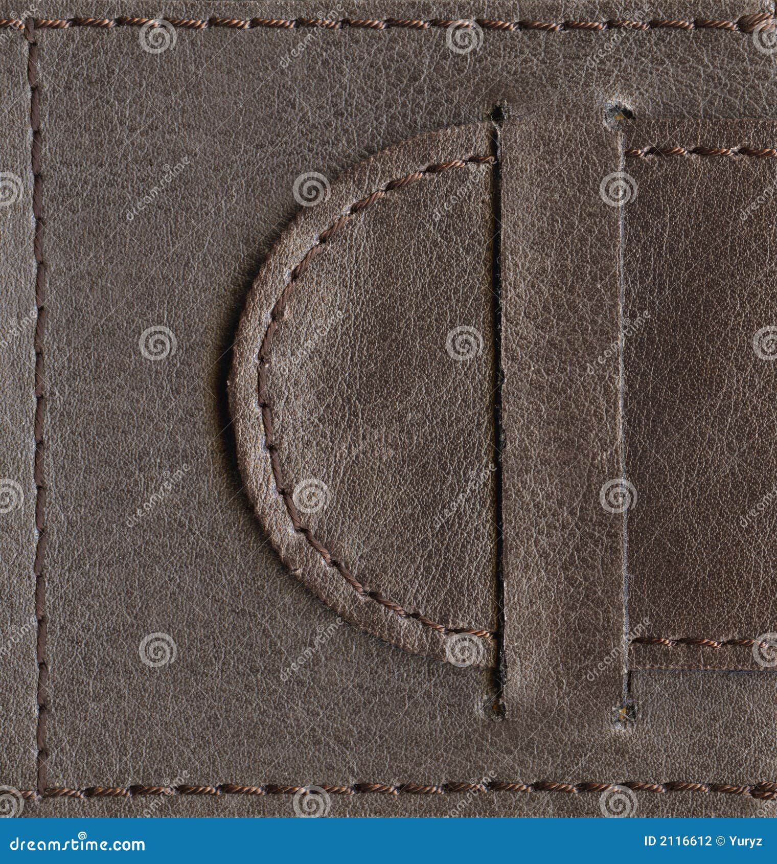 Brown Textured Leather Lock Stock Photo - Image of stitch, background ...
