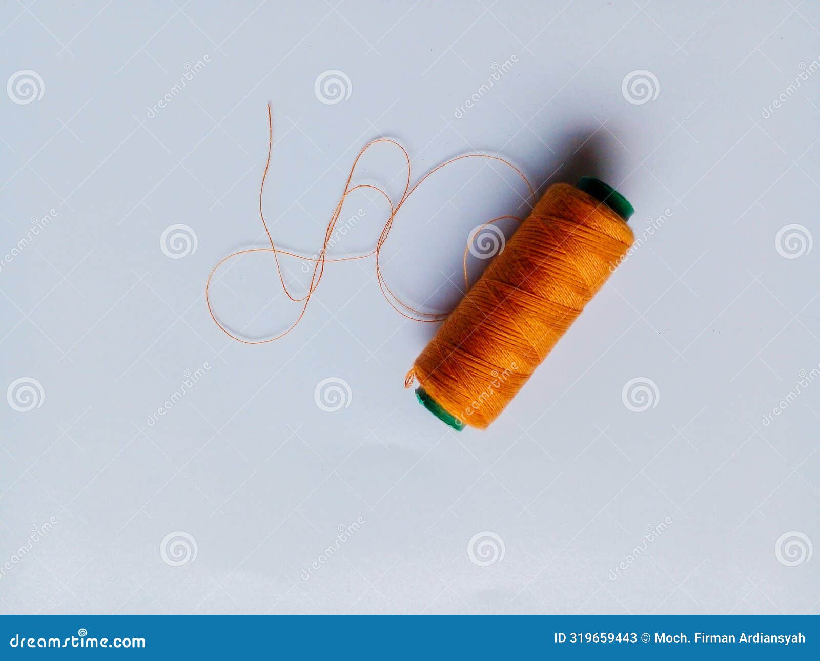 Brown Thread Isolated on White Background. Thread for Sewing Stock ...