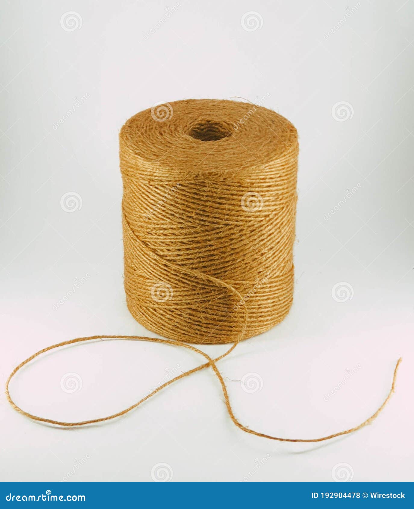 Brown Thread Roll Isolated on White Background Stock Illustration ...