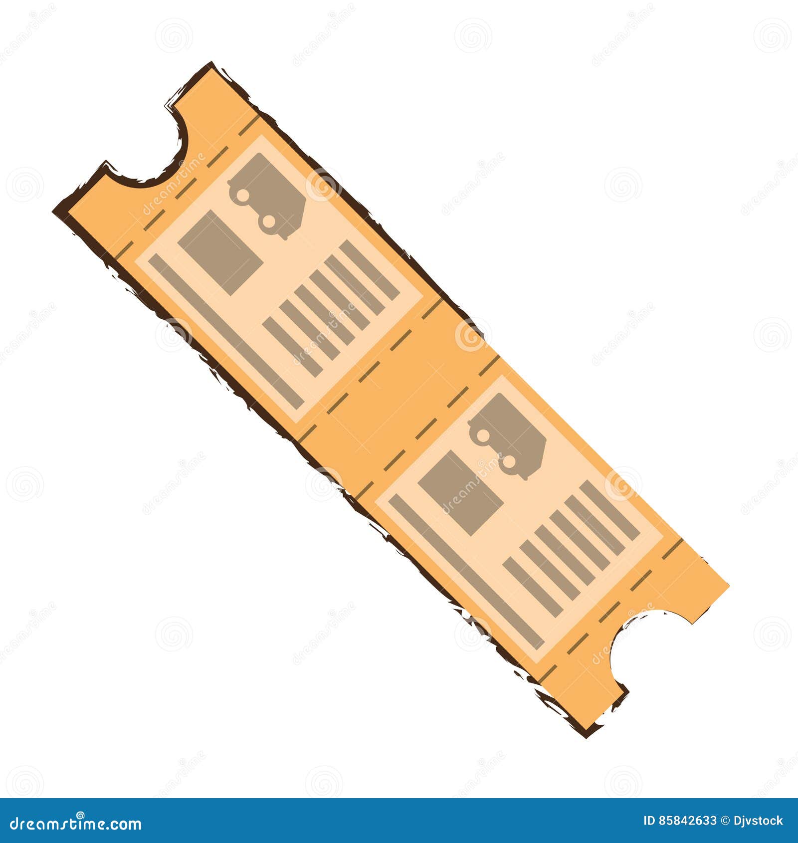 Brown ticket related icon stock illustration. Illustration of poster ...