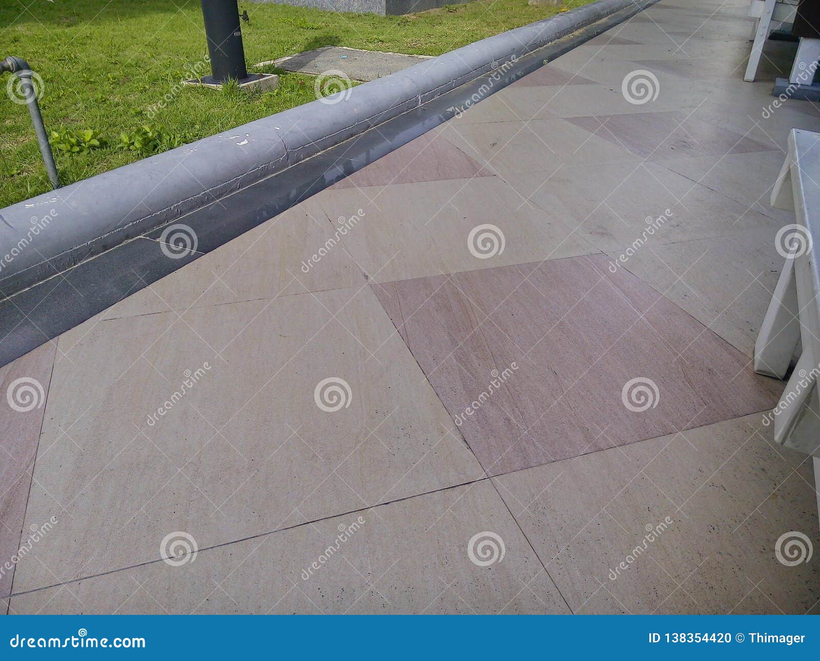 Brown tile pavement. stock photo. Image of environment - 138354420