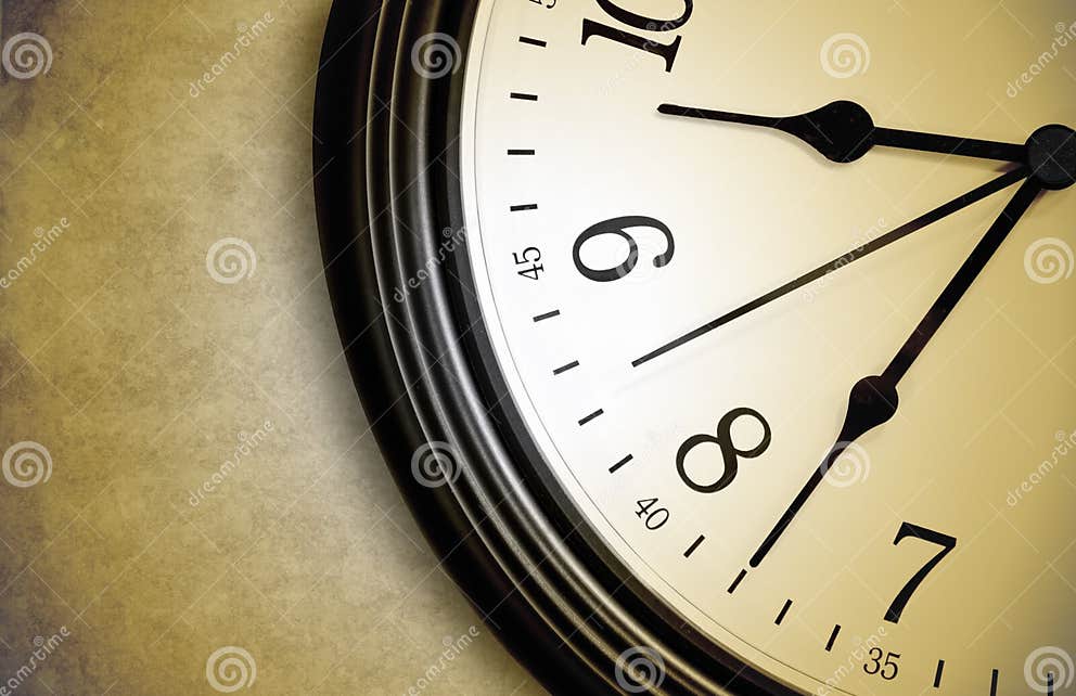 Brown Time Clock Ticking stock photo. Image of plan, object - 12525336
