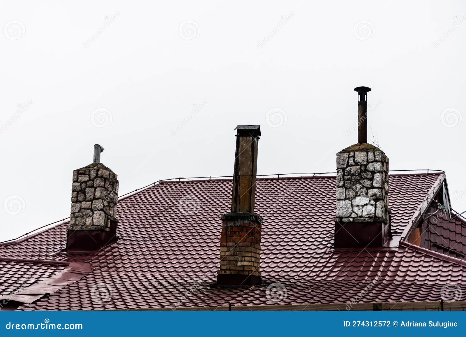 Brown tin roof stock photo. Image of roofing, burn, heater - 274312572