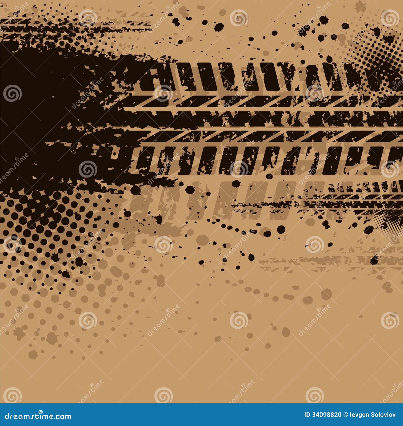 Brown Tire Track Background Stock Vector - Illustration of silhouette ...