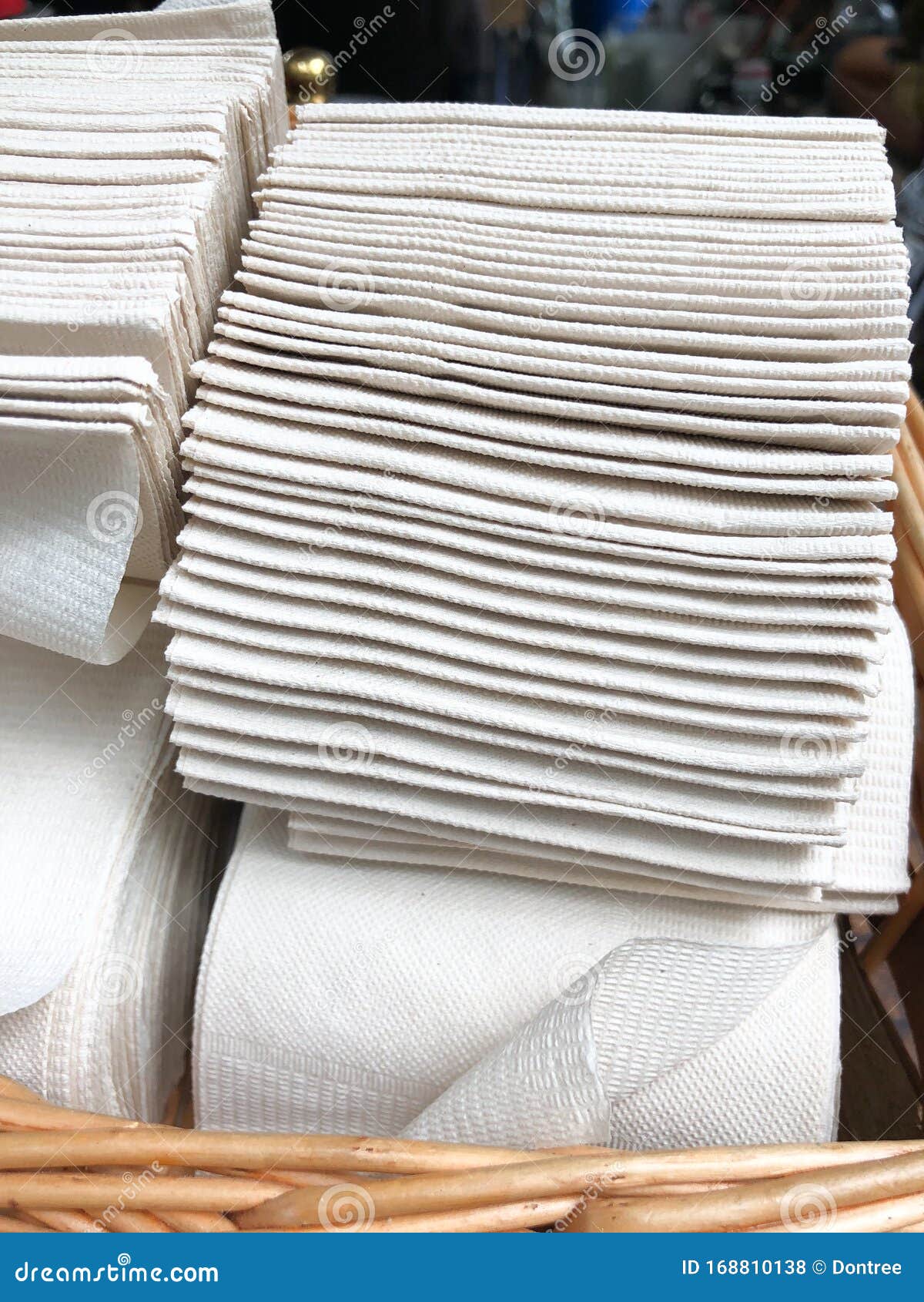 Brown Tissue Paper in Coffee Shop Stock Photo - Image of clean ...