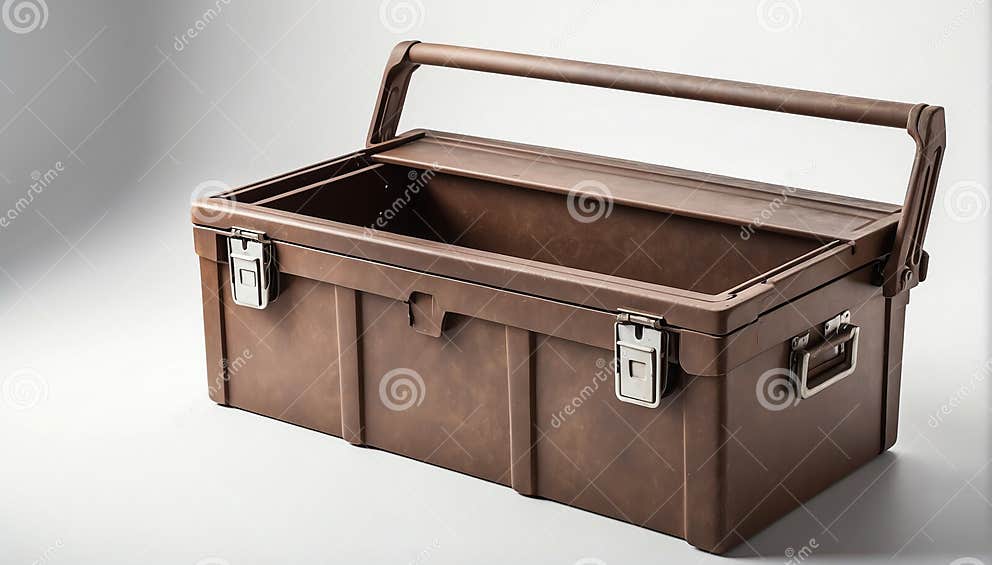 Brown Toolbox on Plain White Ai Generated Stock Illustration ...