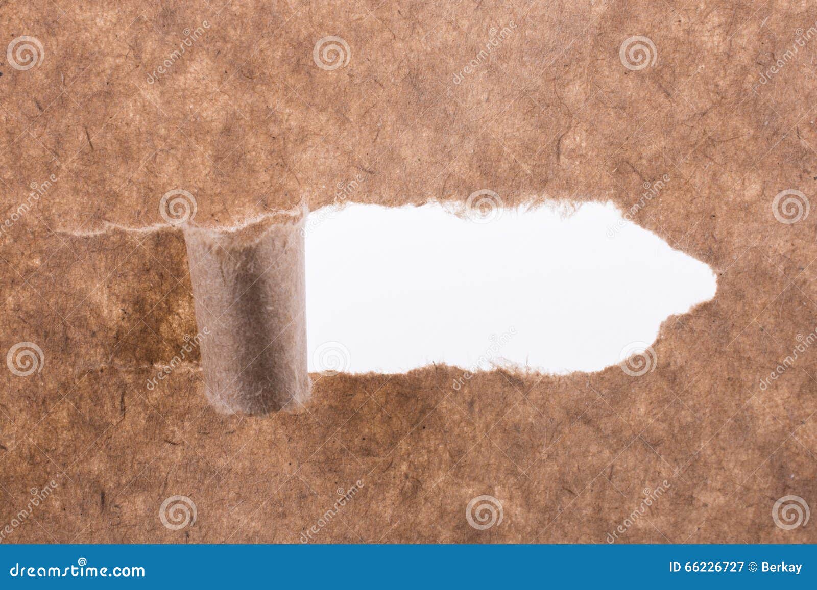 Brown torn paper stock image. Image of paper, white, learn - 66226727