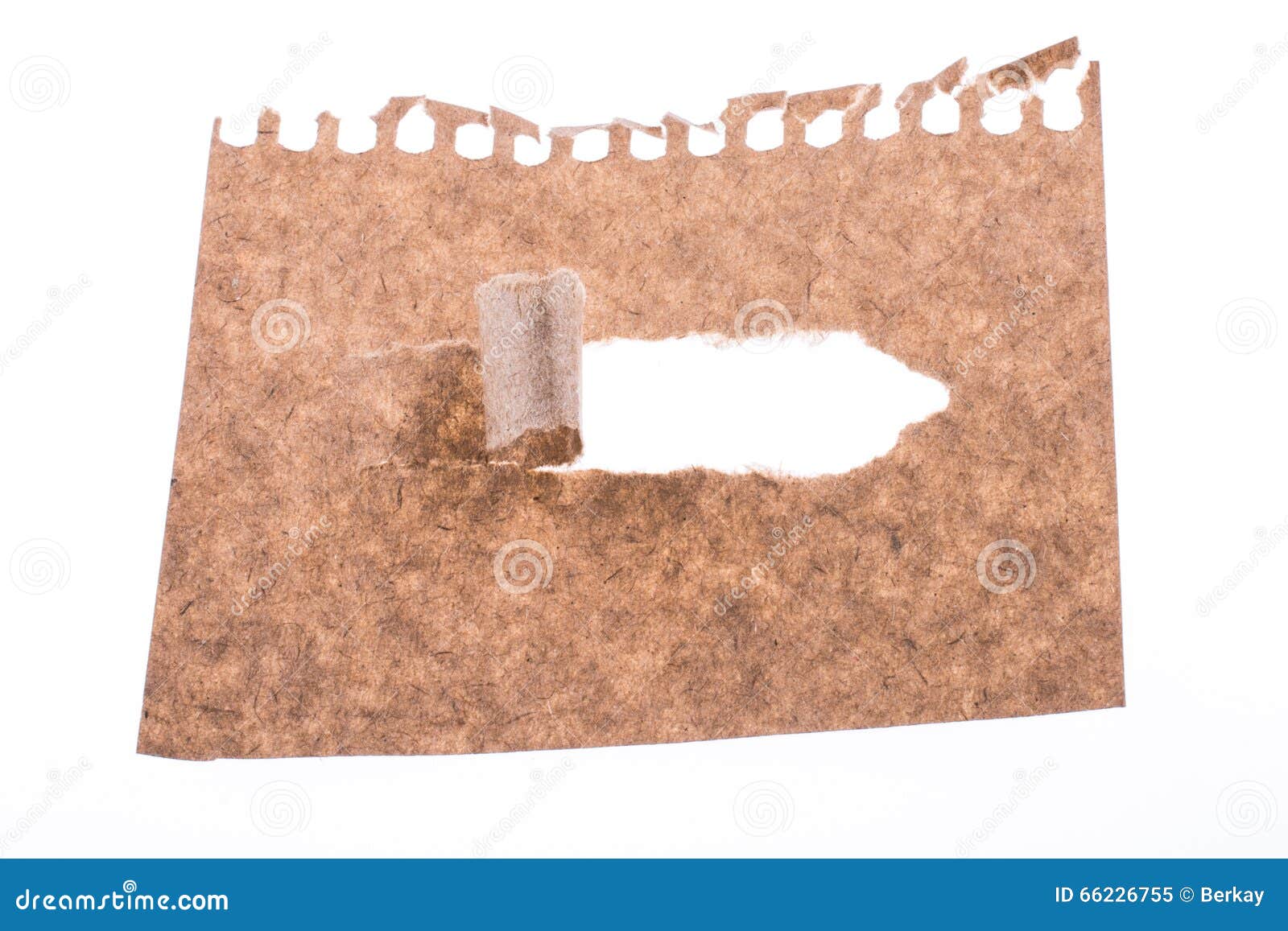 Brown torn paper stock image. Image of paper, writing - 66226755