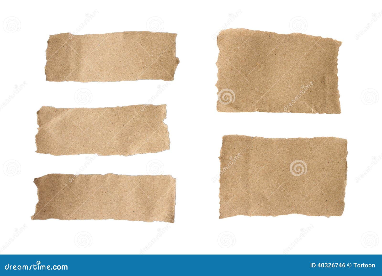 Brown torn paper set stock photo. Image of grunge, banner - 40326746