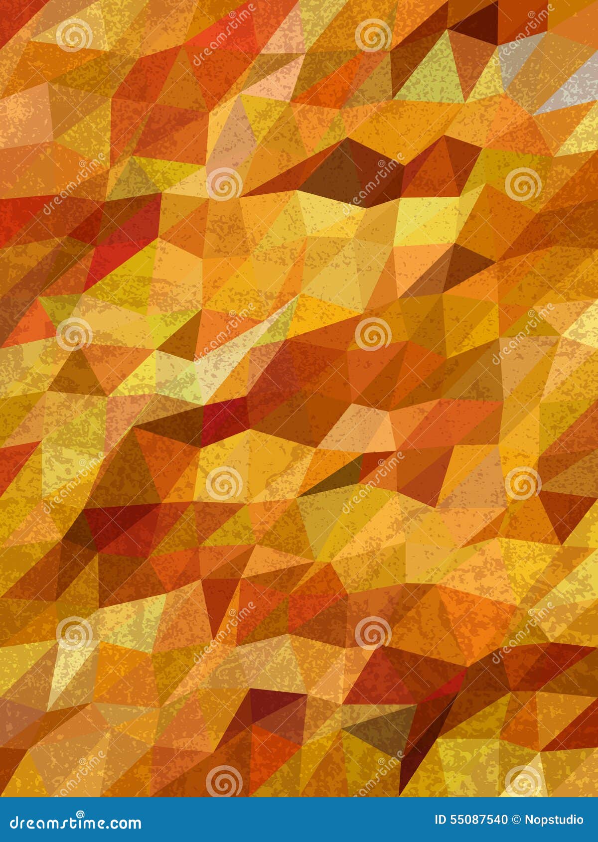 Brown Triangles Wallpaper With Grudge Texture Vector Illustration ...
