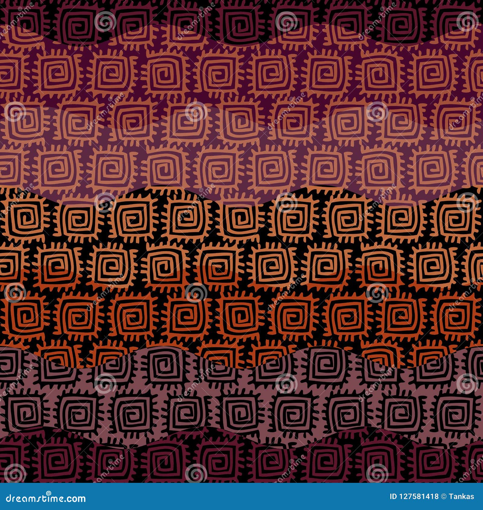 Brown tribal background. stock vector. Illustration of circle - 127581418