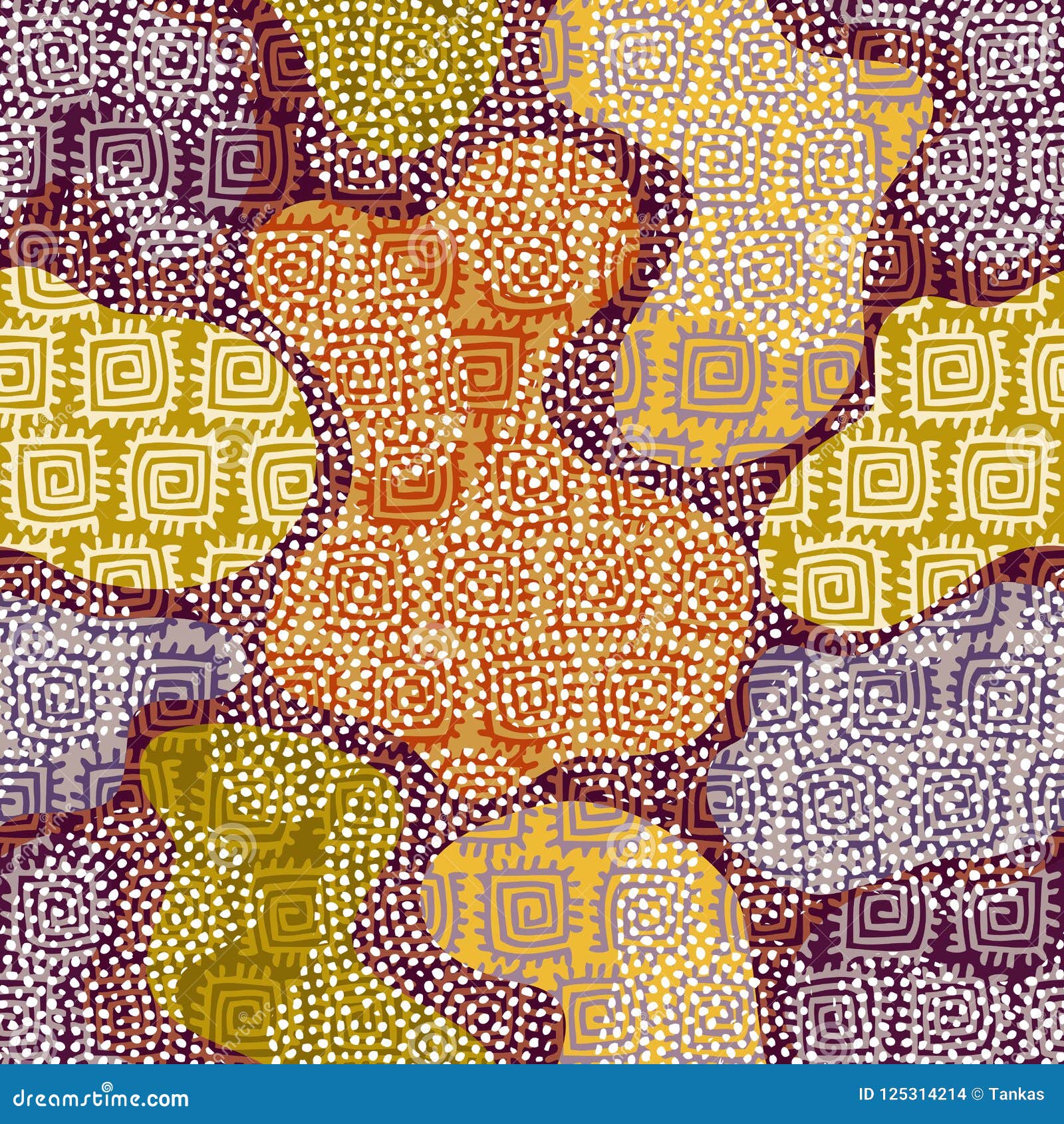 Brown tribal background. stock vector. Illustration of exotic - 125314214