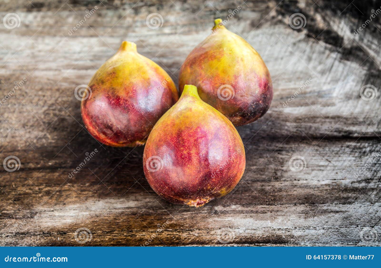 Brown Turkey Figs on Teak Wooden Stock Photo - Image of three, black ...