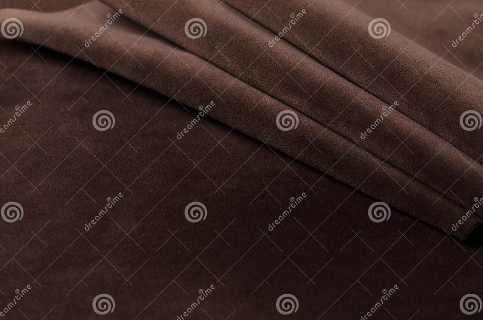Brown Velour Textile Sample. Fabric Texture Background Stock Photo ...