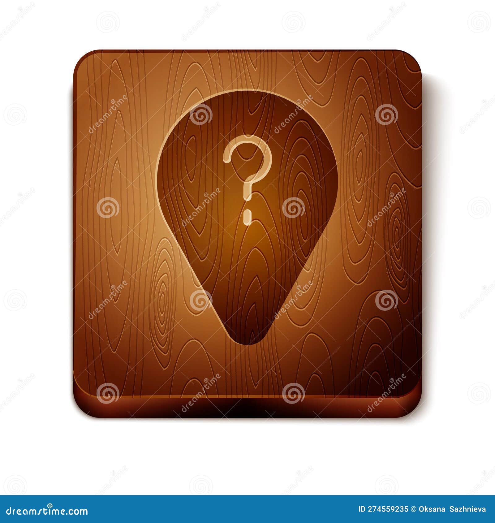 Brown Unknown Route Point Icon Isolated on White Background. Navigation ...