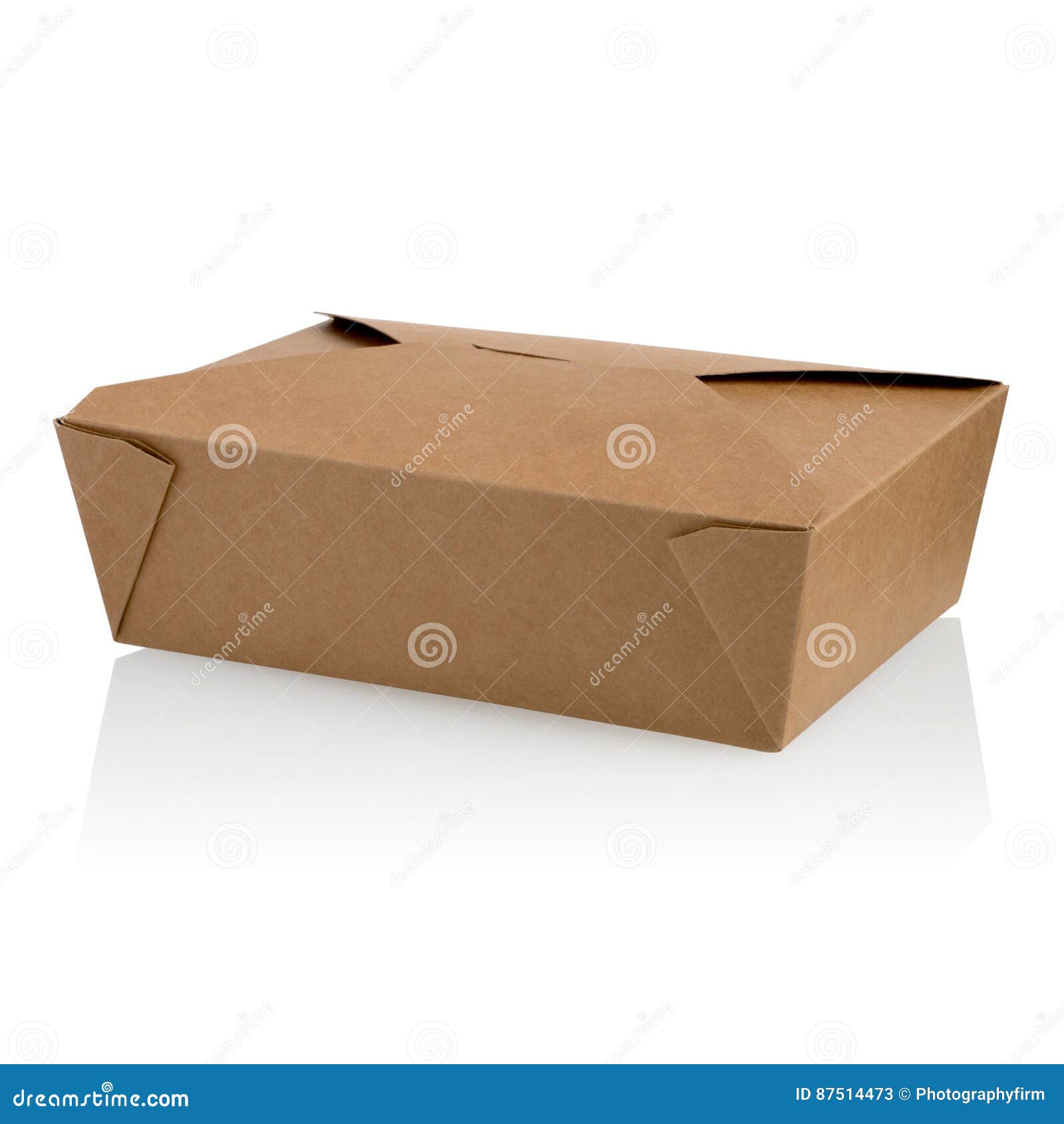 Brown Unlabeled Paper Food Box Stock Image - Image of paper, packaging ...