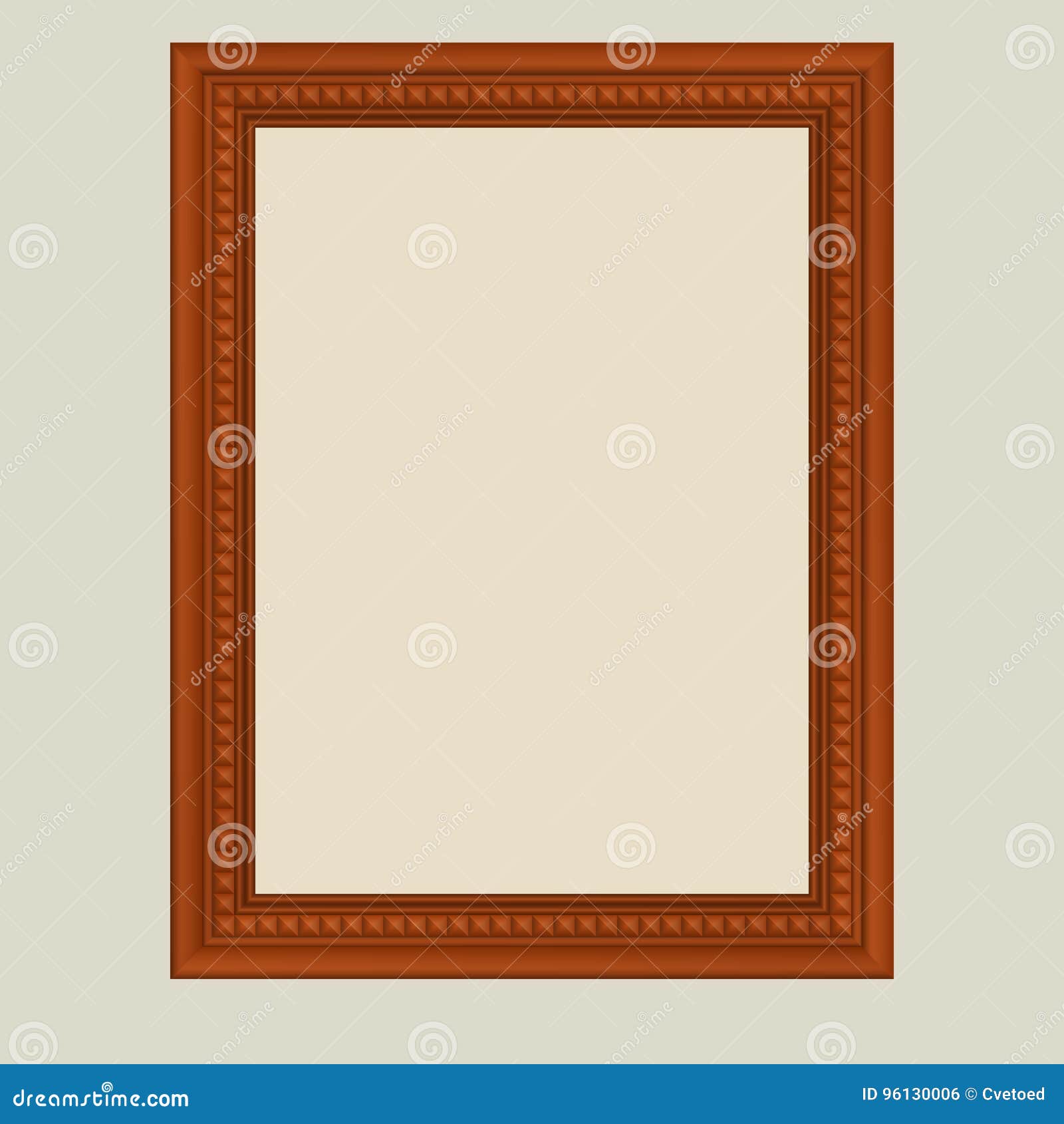Brown vector frame stock vector. Illustration of photoframe - 96130006