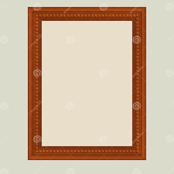 Brown vector frame stock vector. Illustration of photoframe - 96130006