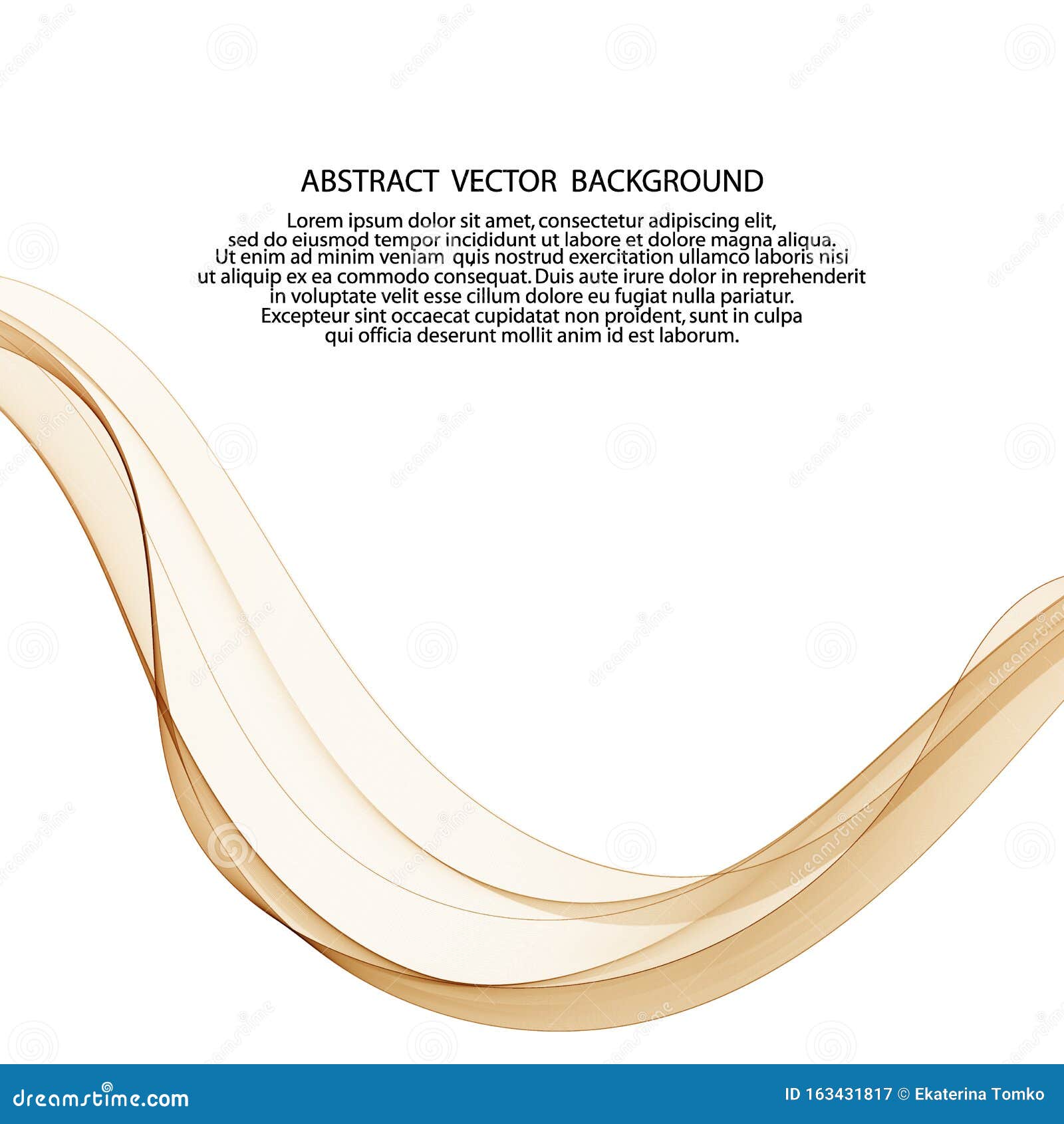 Brown Vector Wave. Vector Abstraction. Abstract Pattern Stock Image ...