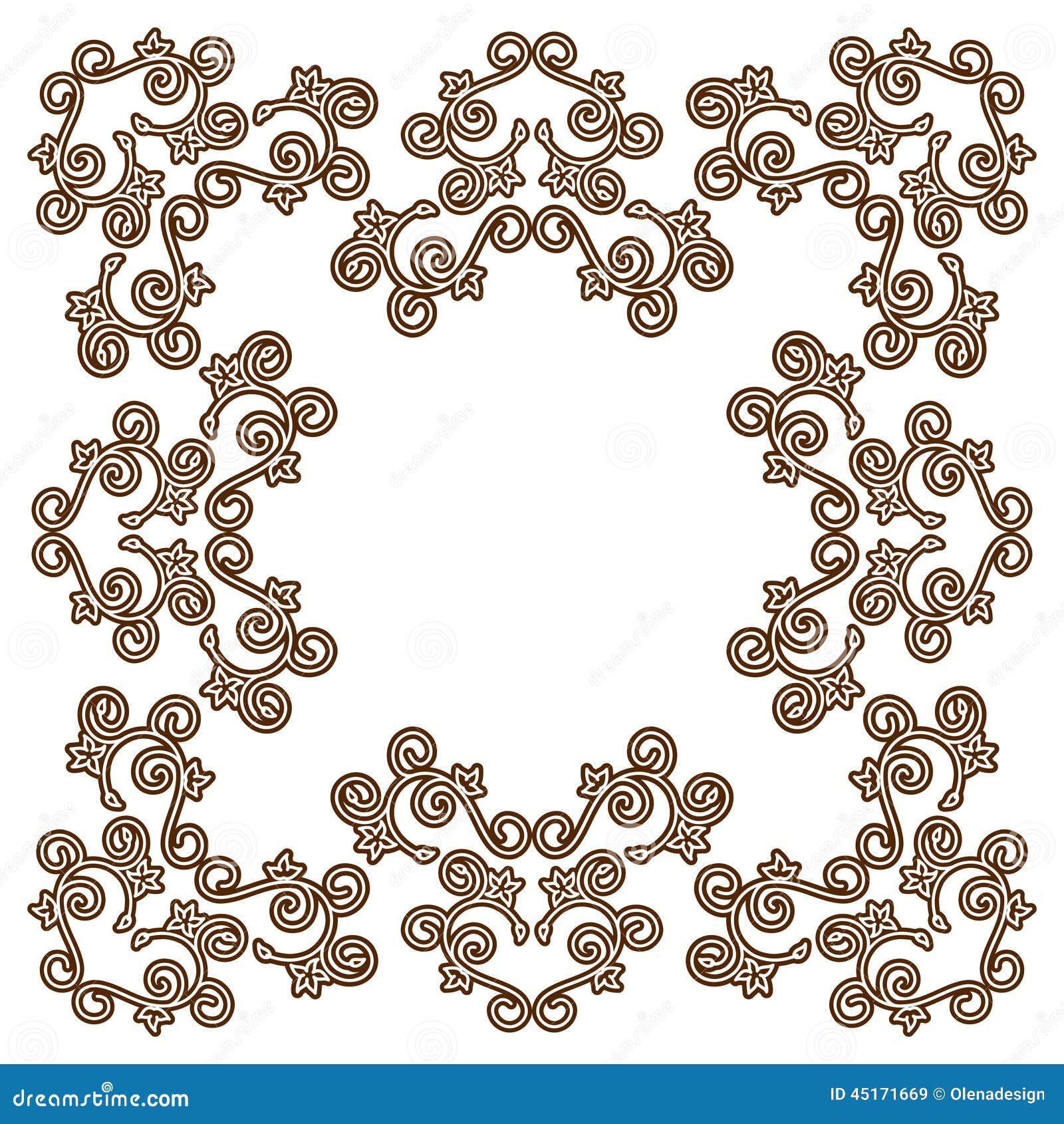 Brown Vintage Design Element - Vector Stock Vector - Illustration of ...