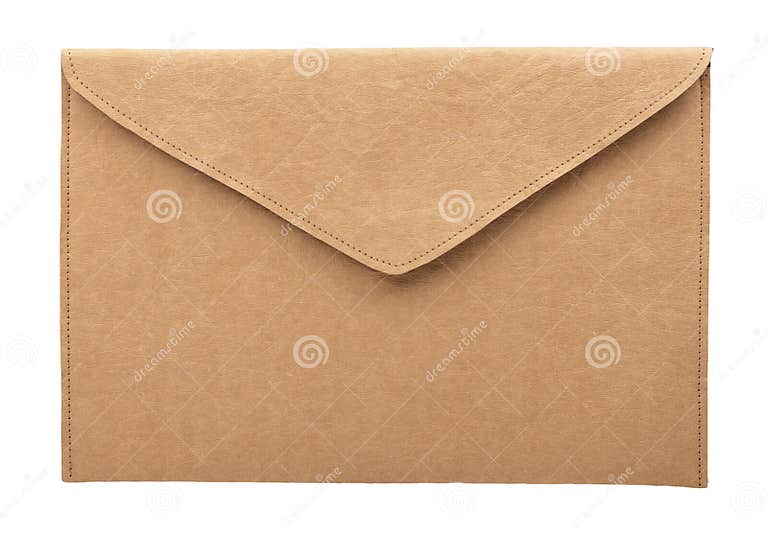 Brown Envelope with a White Background. Stock Photo - Image of carton ...