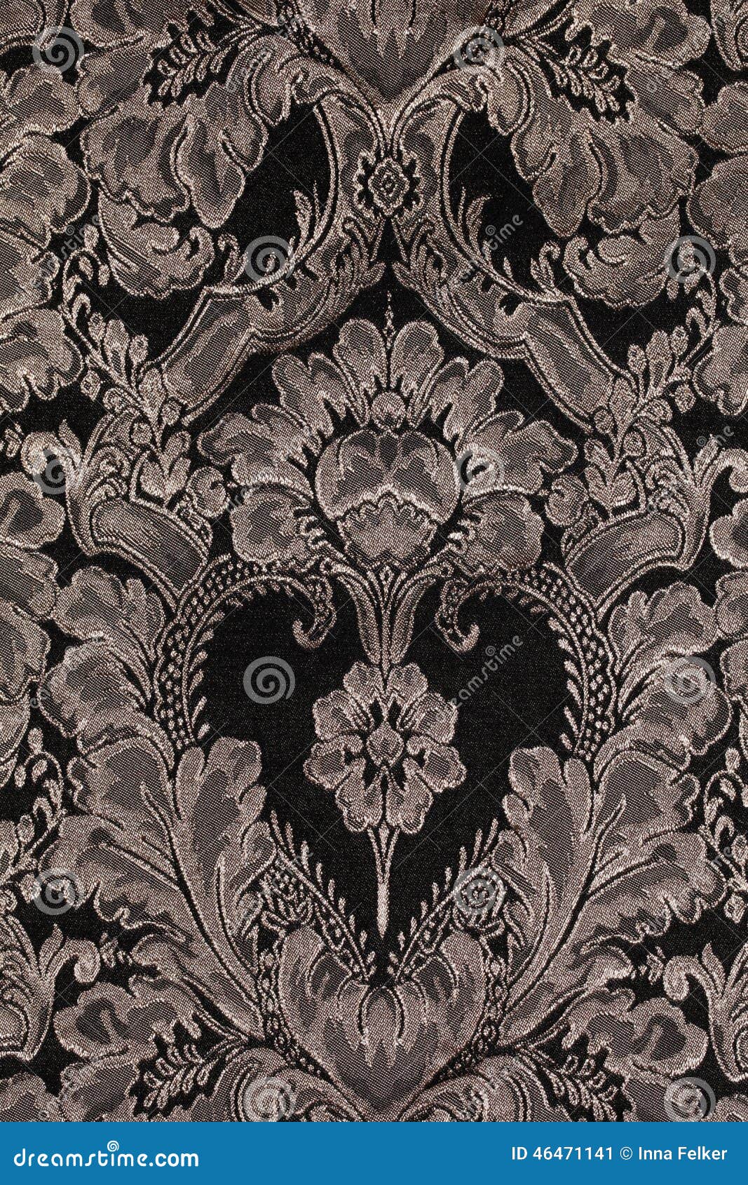 Brown Vintage Fabric with Damask Pattern As Background Stock Image ...