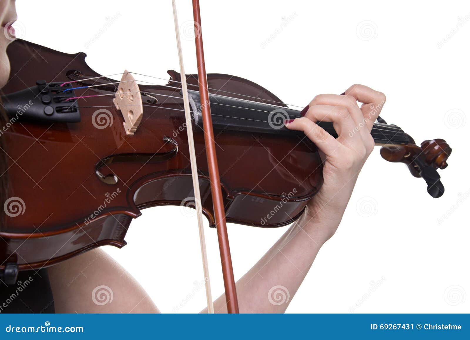 Brown Violin in Woman S Hand Stock Image - Image of background, musical ...