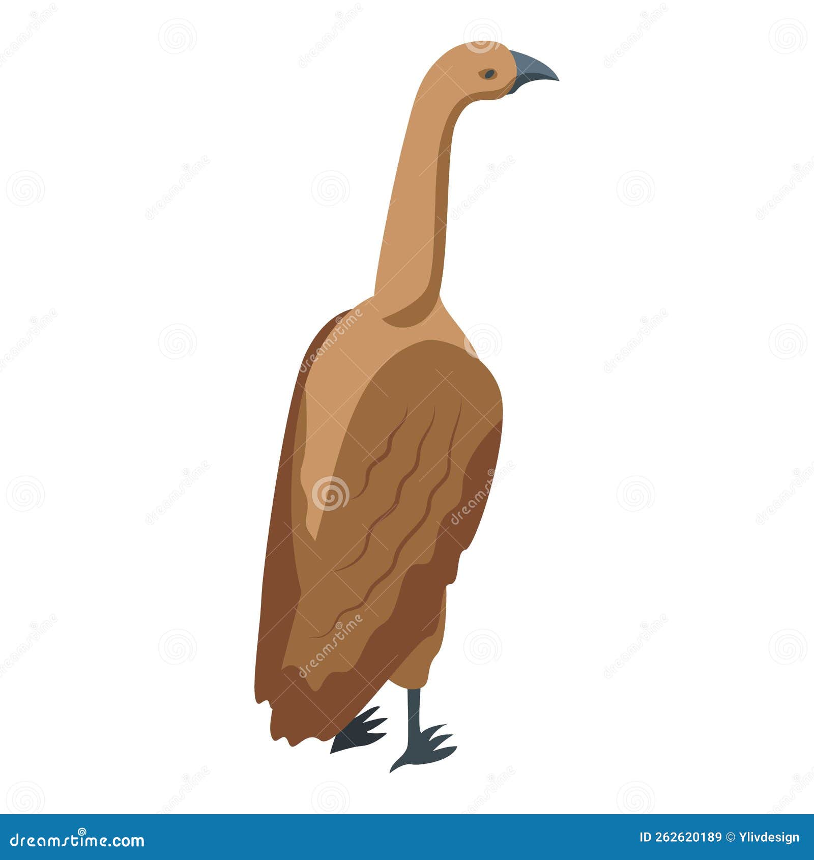 Brown Vulture Icon Isometric Vector. Evil Bird Stock Vector ...