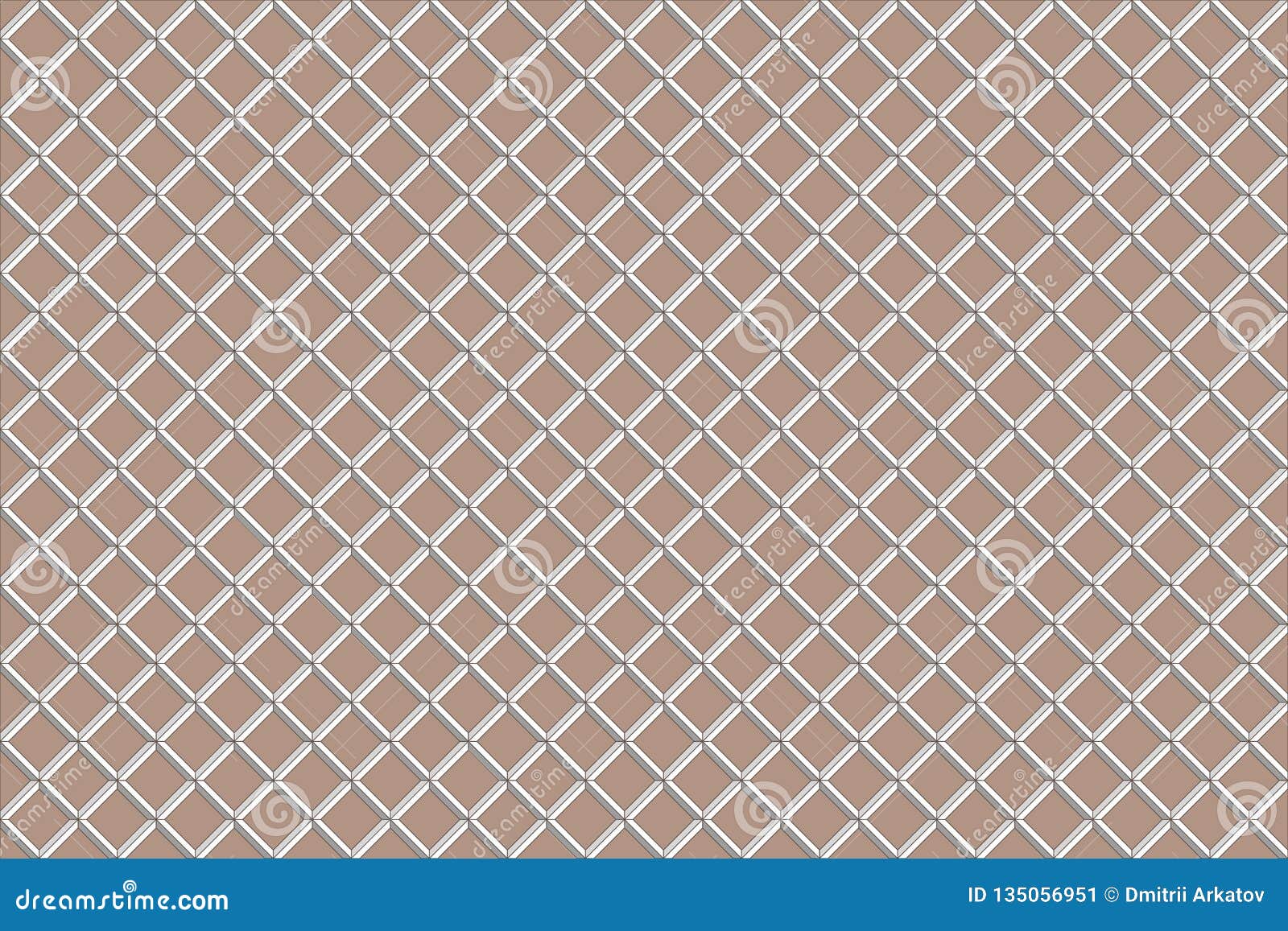 Brown Waffle Pattern. 3D Rendering Stock Image - Image of cross ...