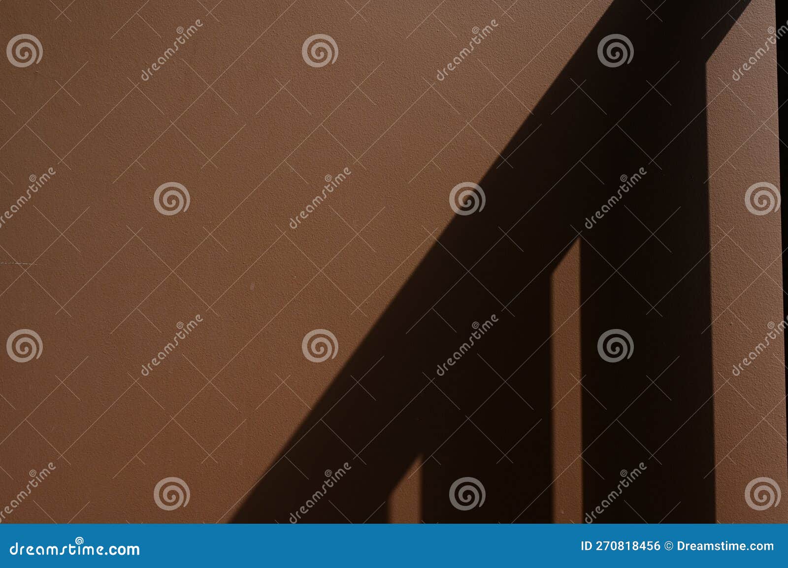 Brown Wall Texture Background with Railing Shadow Stock Photo - Image ...
