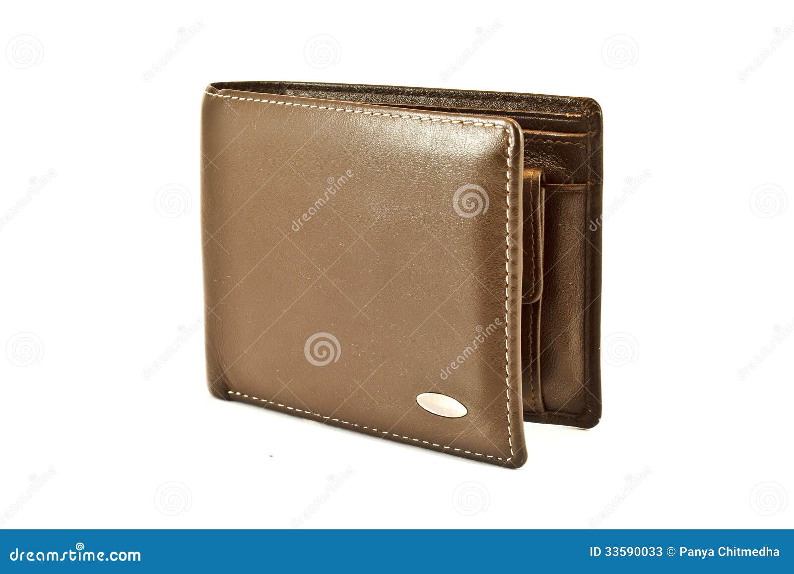 Brown wallet stock image. Image of white, single, studio - 33590033