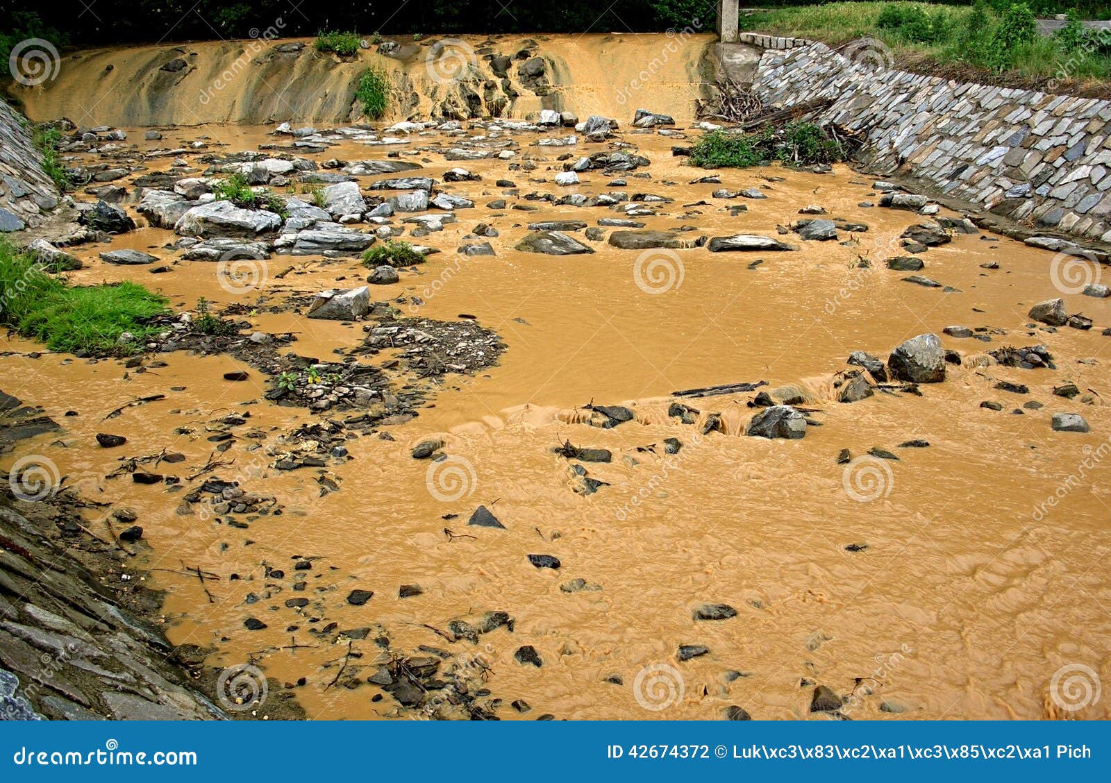 Brown water in river stock photo. Image of nature, summer - 42674372