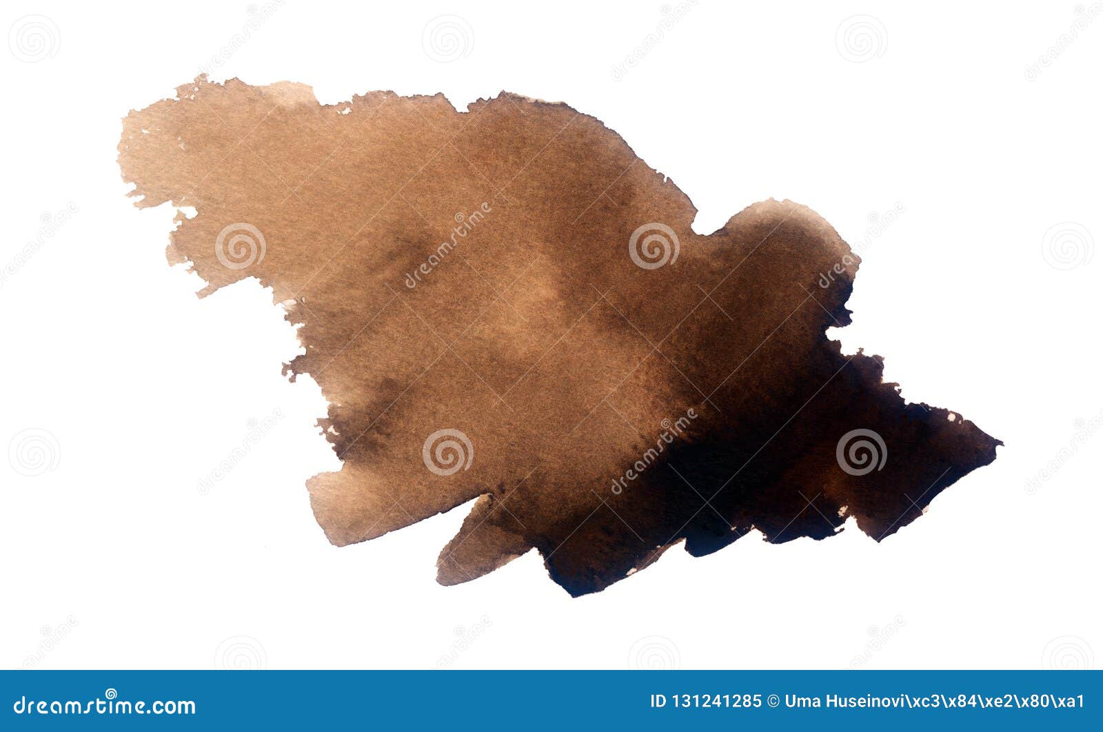 Splash of Brown Watercolor stock illustration. Illustration of drop ...