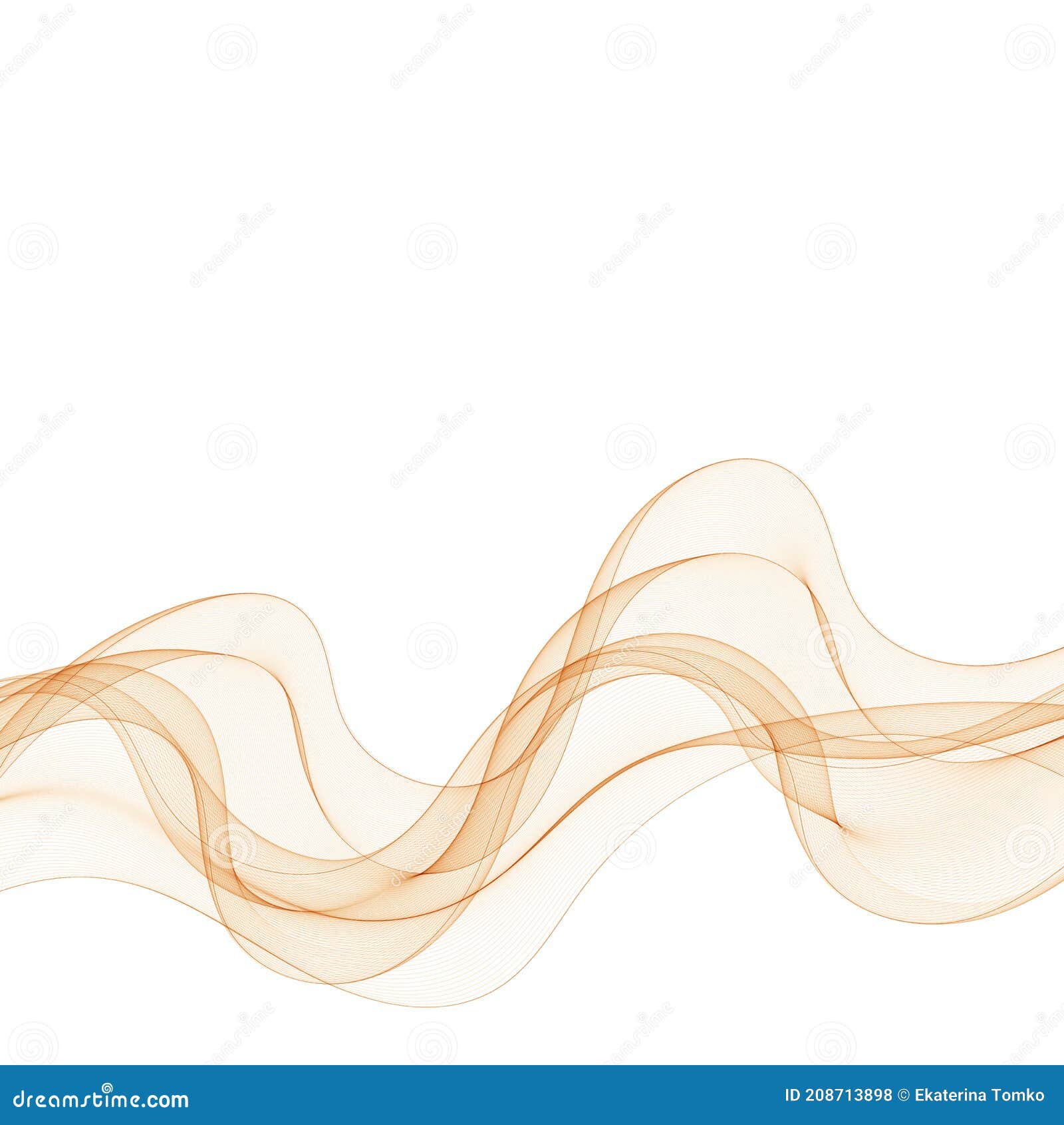 Brown Wave Advertising Mockup. Design Element. Eps 10 Stock Vector ...