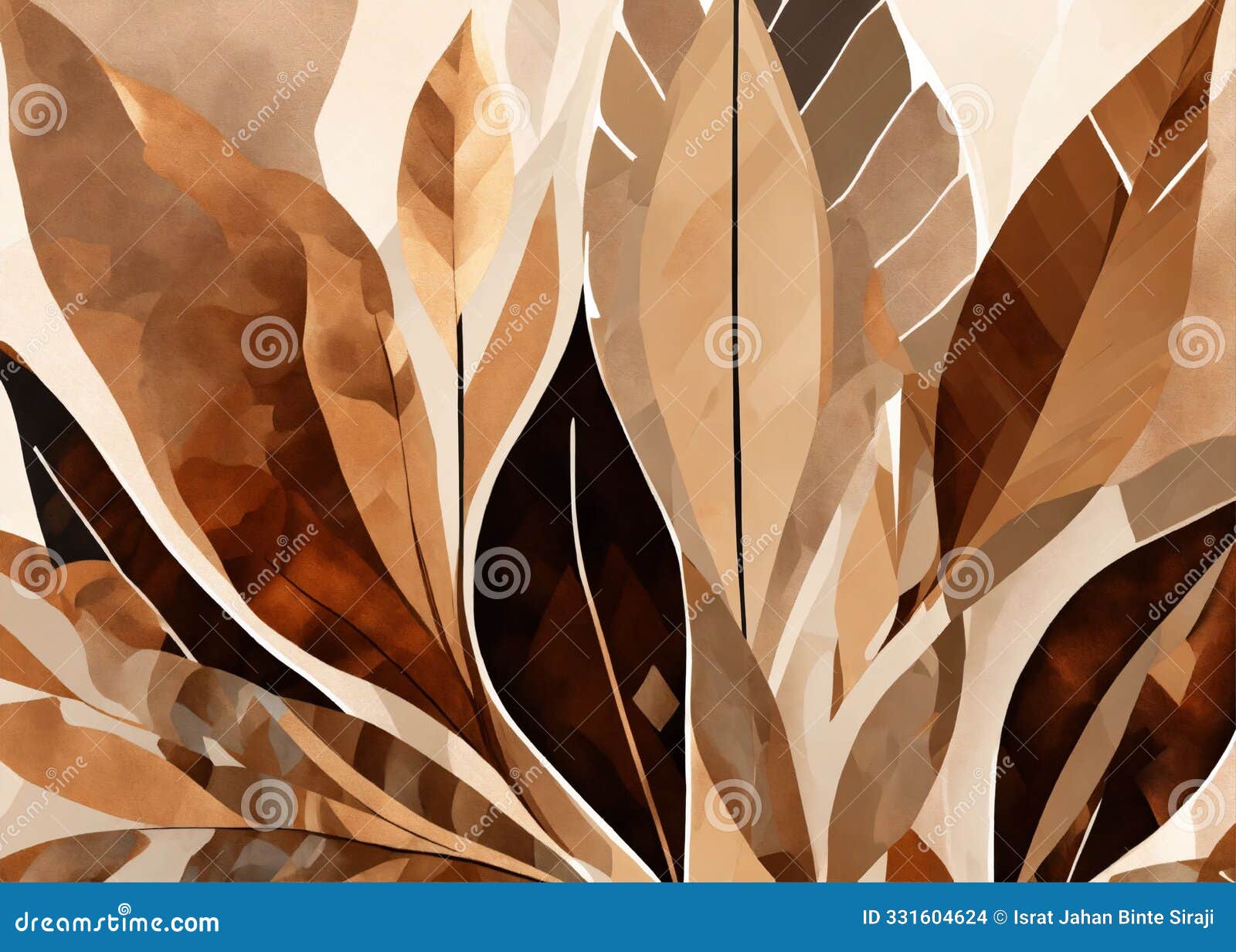 Brown and White Abstract Background Stock Illustration - Illustration ...