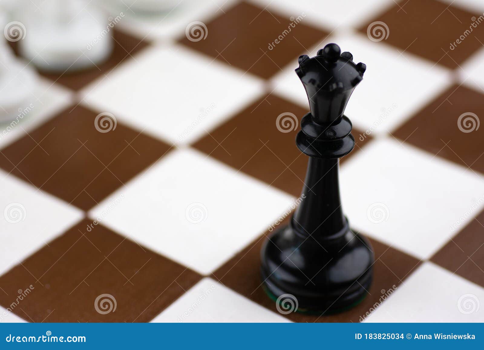 Brown and White Chess Board with Chess Pieces Stock Photo - Image of ...