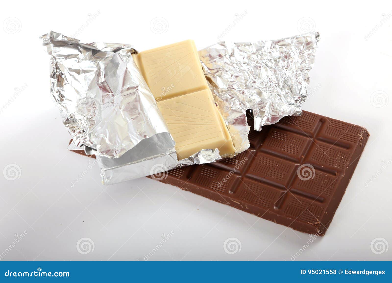 Brown and white chocolate stock photo. Image of food - 95021558